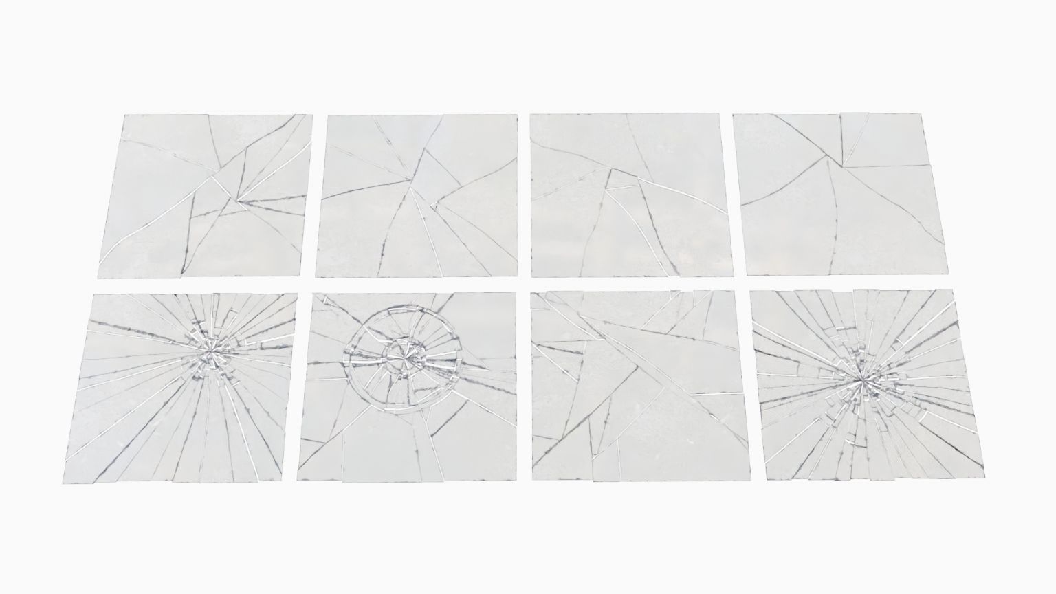 3D model Broken Glass Pack VR / AR / low-poly | CGTrader