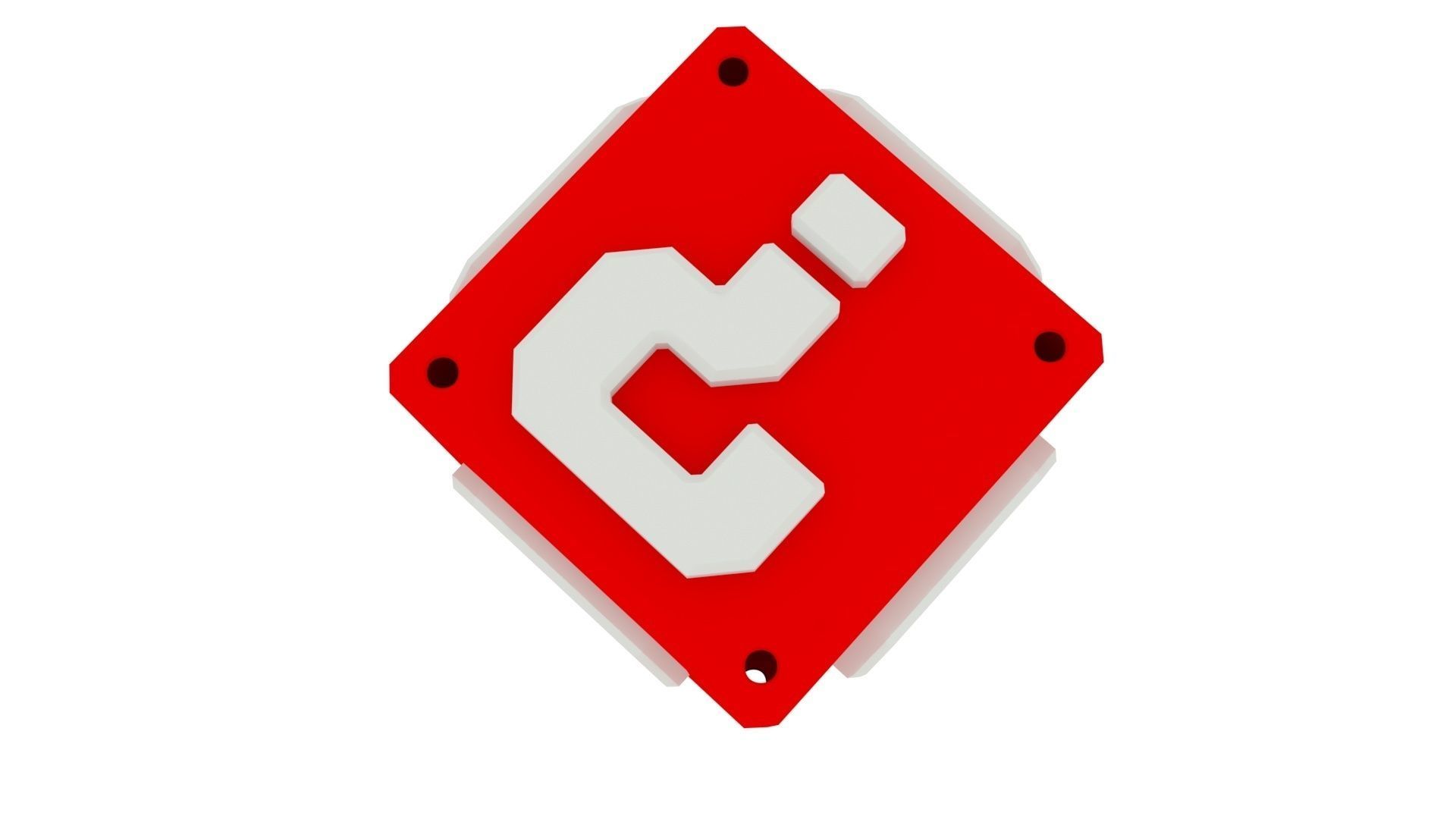 Red Super Mario Mystery Block 3D model | CGTrader