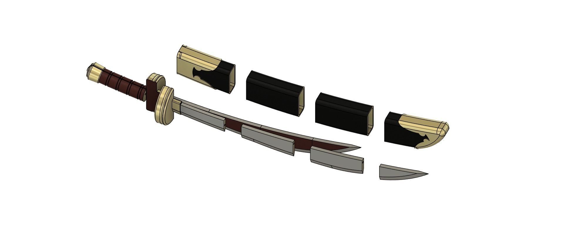 Zuko dual swords double dao 3D model 3D printable | CGTrader