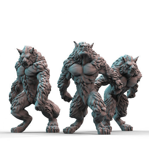 Werewolves 3D model 3D printable | CGTrader