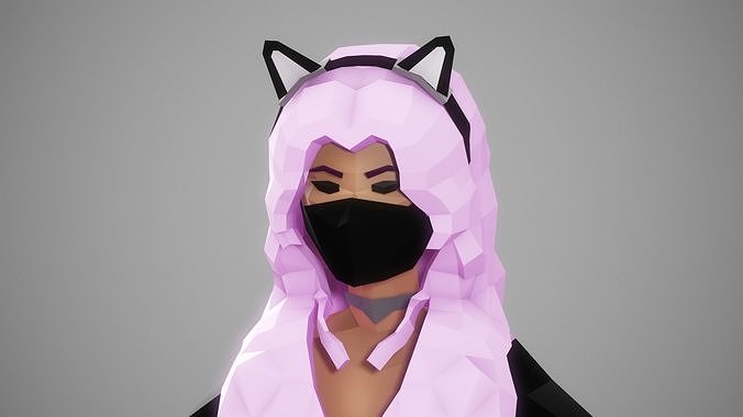 3D model SCIFI FEMALE V2 - Low Poly Style Female Character VR / AR ...