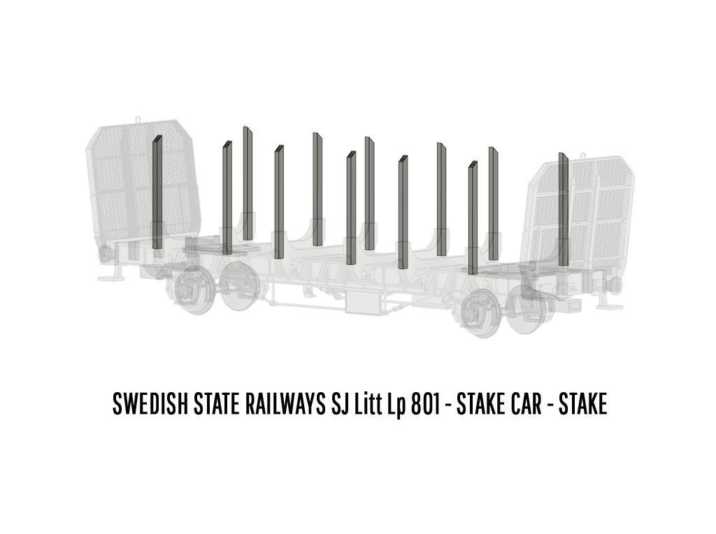 ROLLS-0032 Swedish SJ Litt Lp801 Stake Car H0-scale 3D model 3D ...