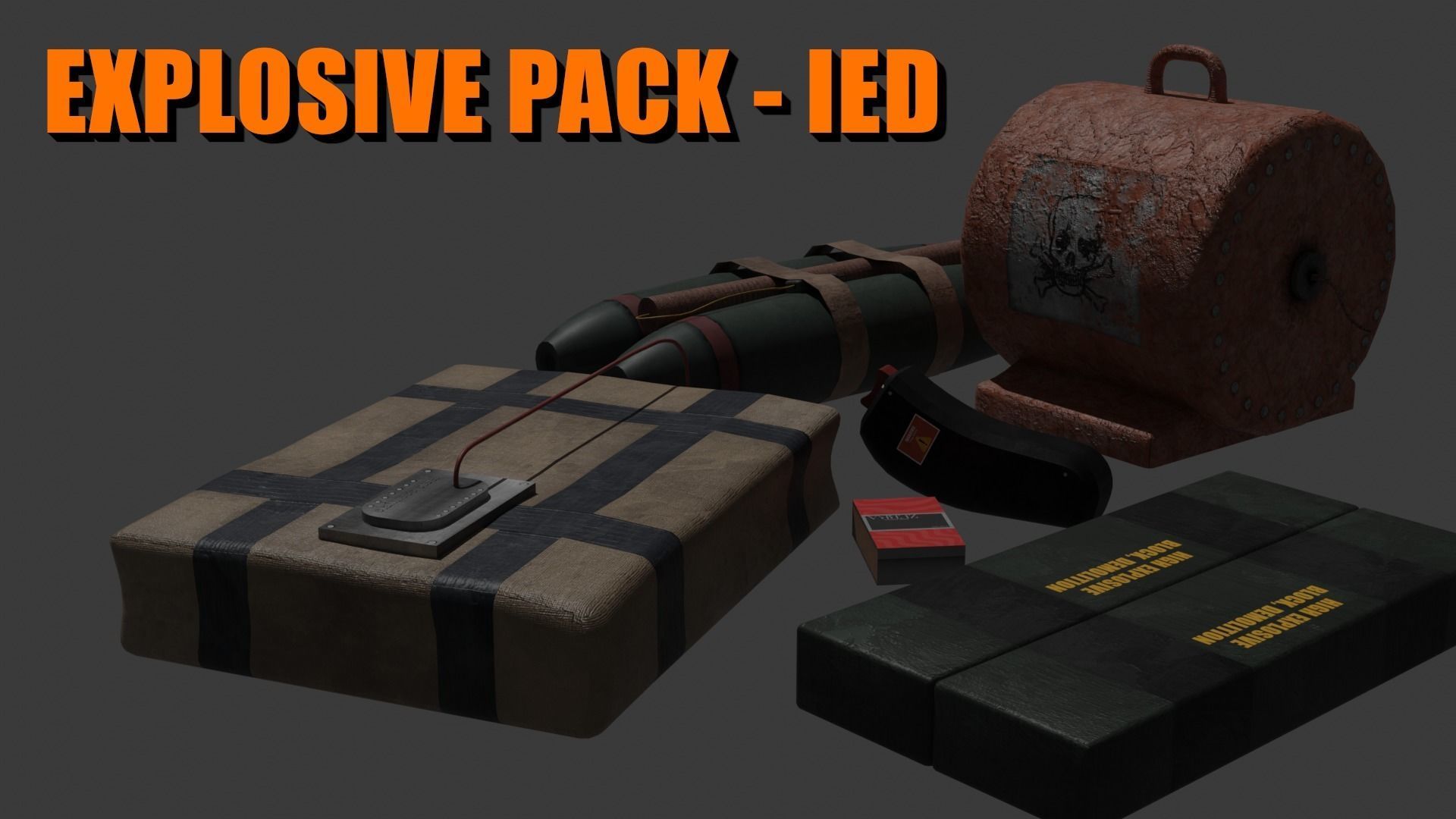 Free Explosive Pack - IED free 3D model | CGTrader