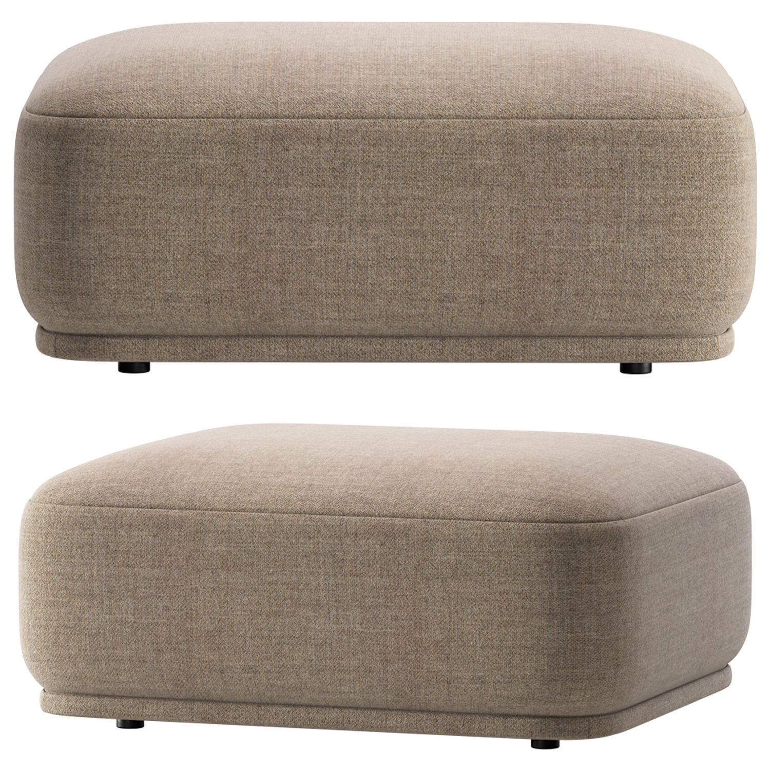 Rectangular pouf Fabro 3D model | CGTrader