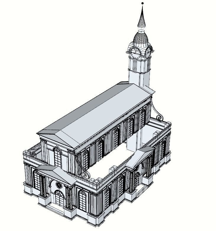 temple model sketchup model only 3D model | CGTrader