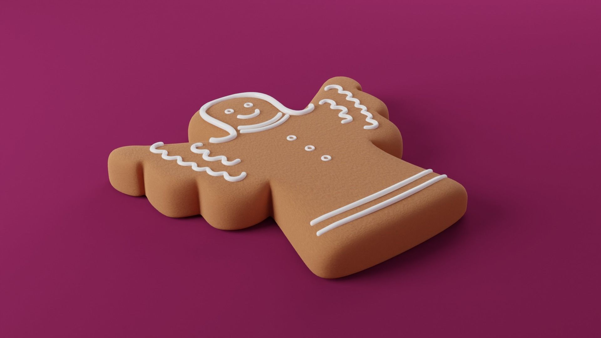 Gingerbread angel 3D model for 3D print 3D model 3D printable | CGTrader