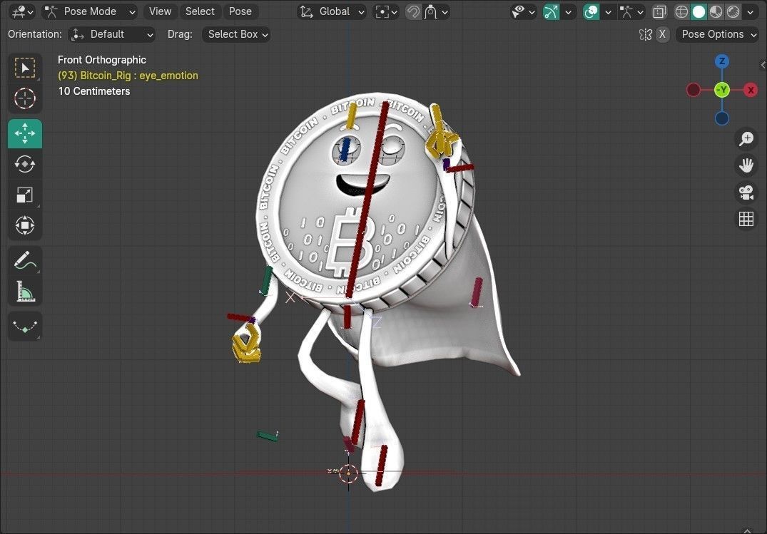 3D model Bitcoin Uptrend Animated Reaction VR / AR / low-poly | CGTrader