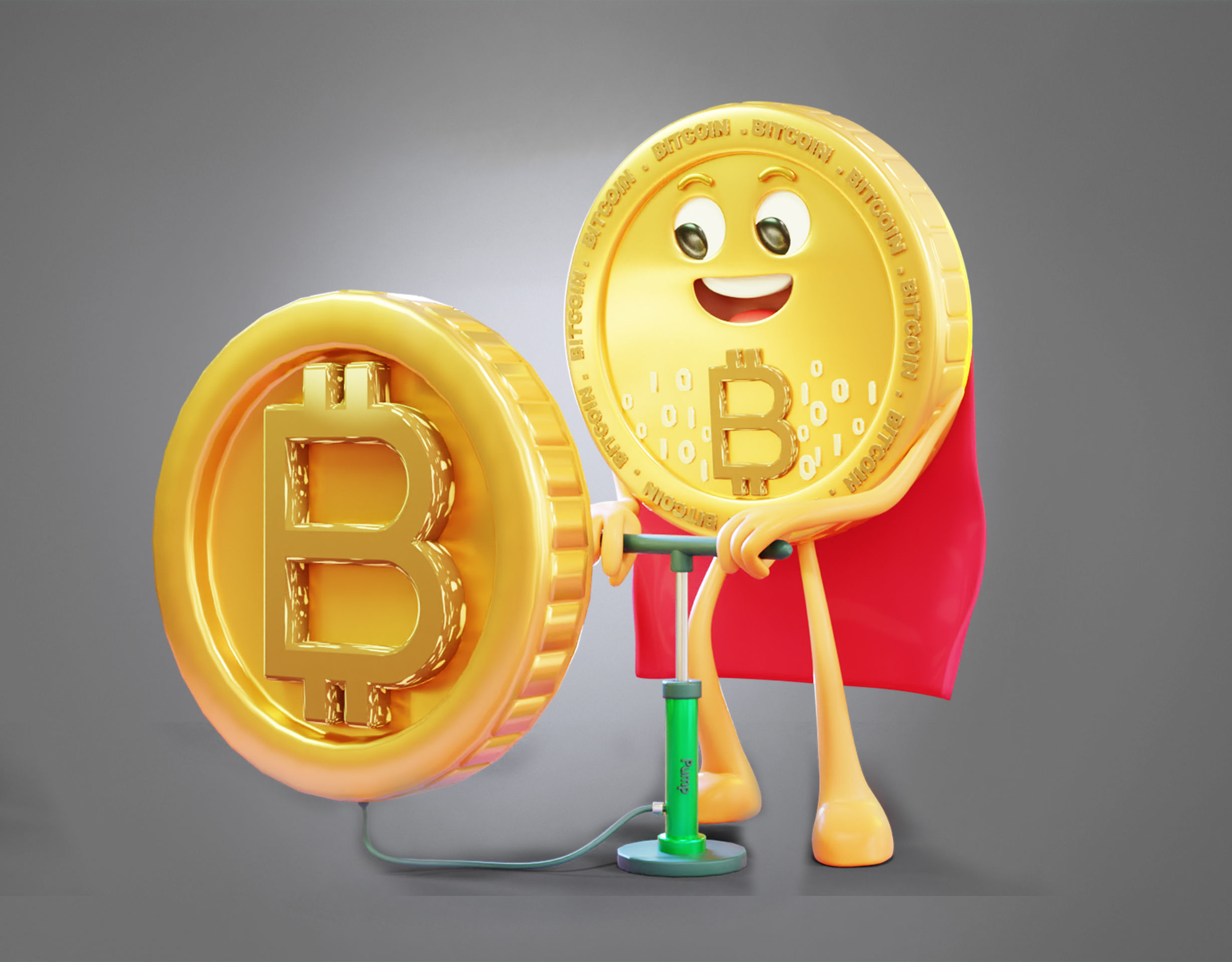 3D model Bitcoin Pump it Animated Reaction VR / AR / low-poly | CGTrader