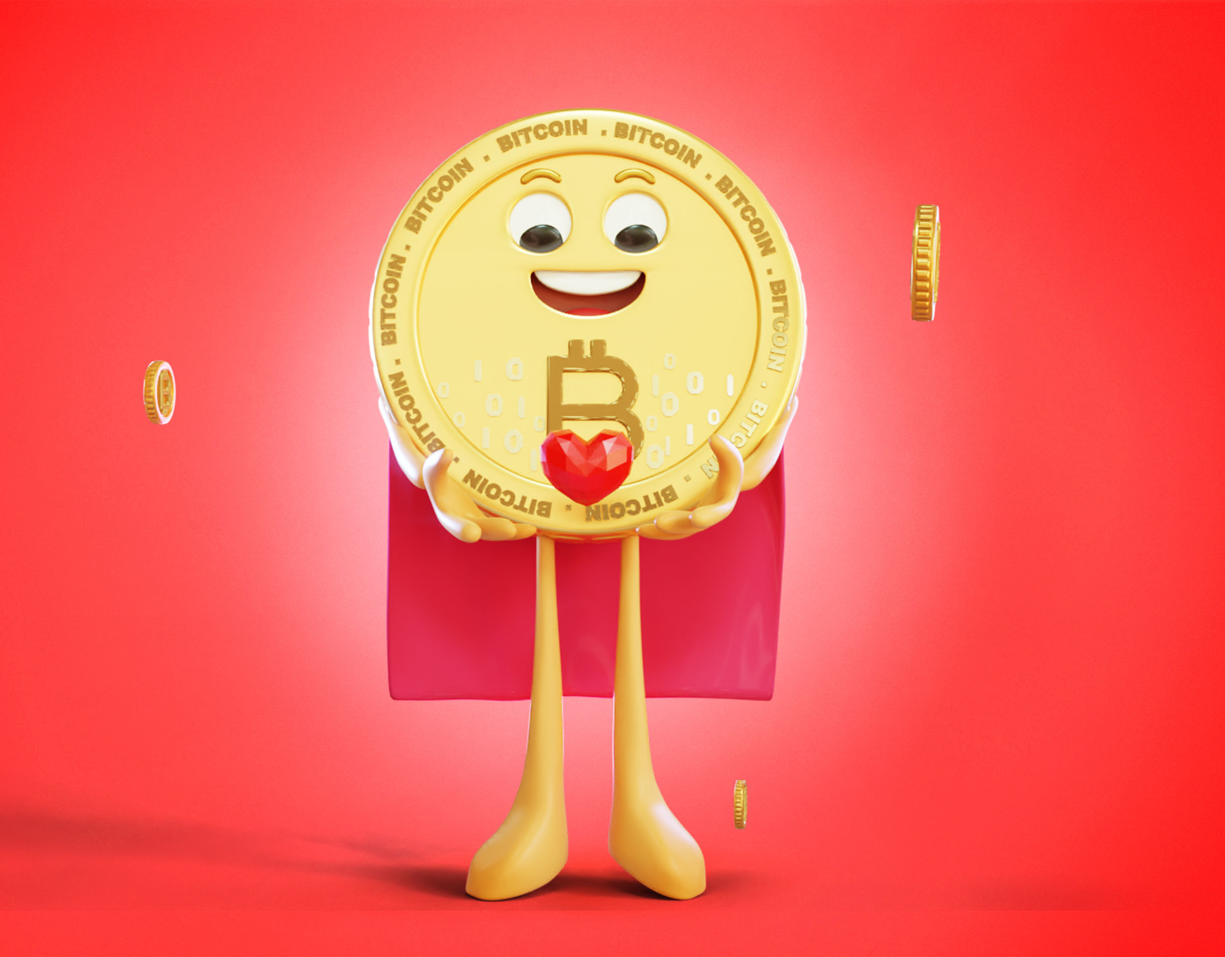 3D model Bitcoin Love Animated Reaction VR / AR / low-poly | CGTrader