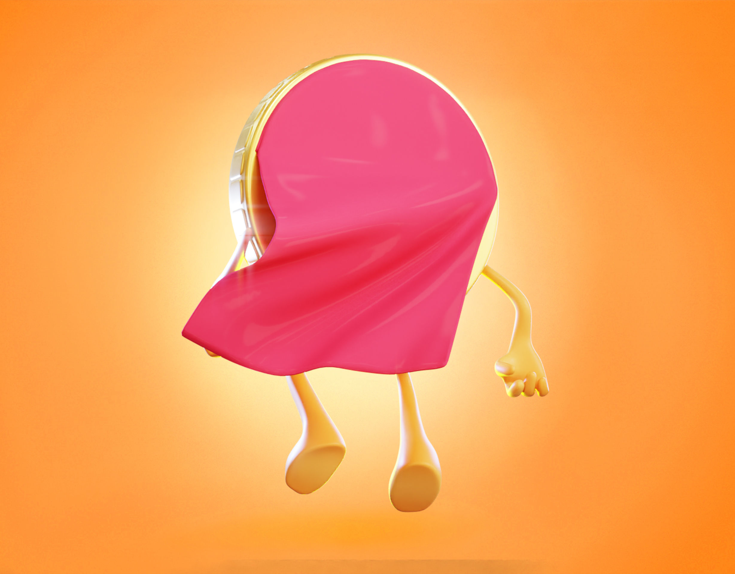 3D model Bitcoin Happy Hi Animated Reaction VR / AR / low-poly | CGTrader