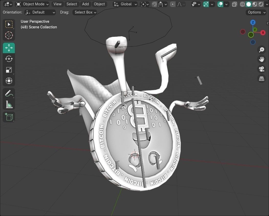 3D model Bitcoin Dump Animated Reaction VR / AR / low-poly | CGTrader
