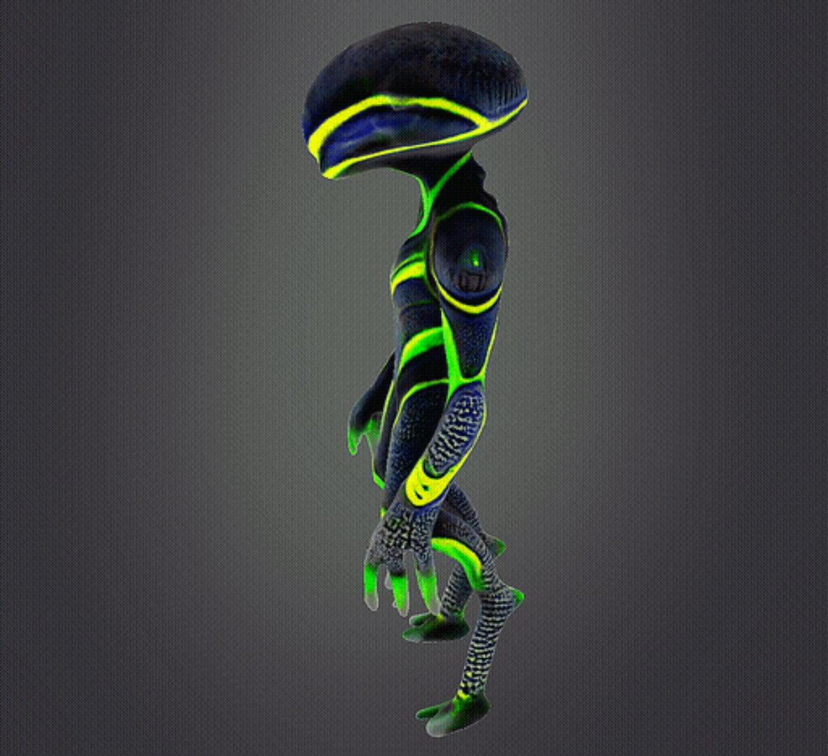 Futuristic Alien 3D model 3D printable | CGTrader