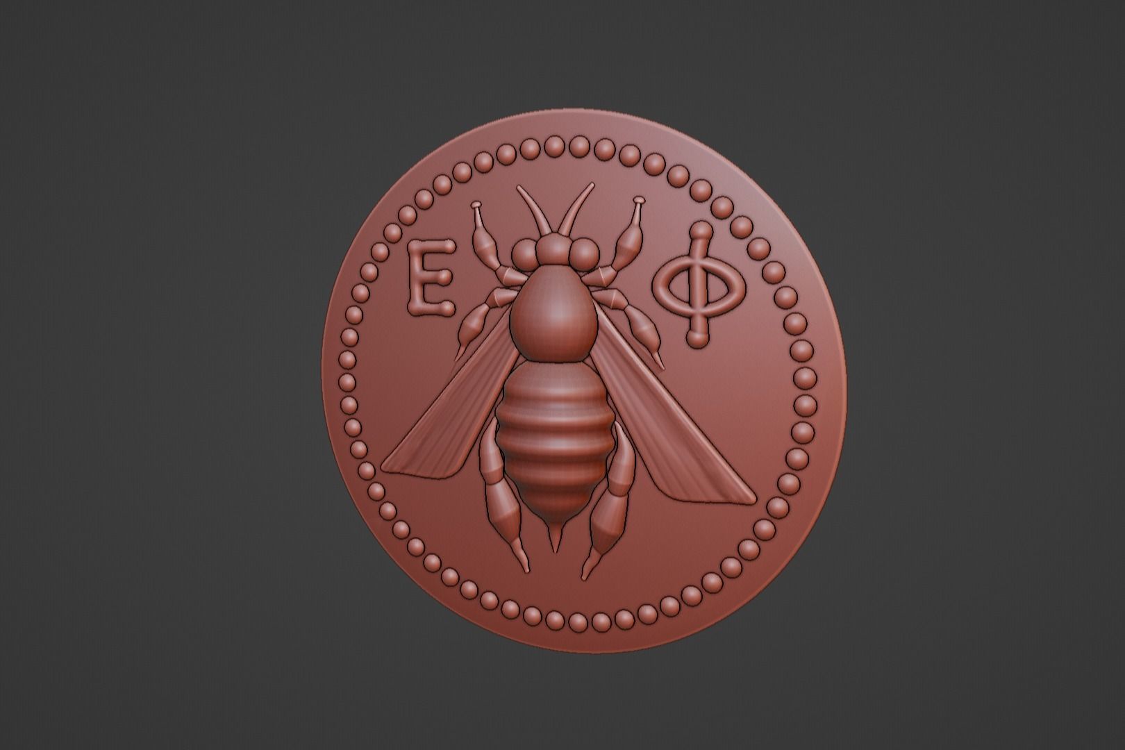 Ancient Greek queen bee Roman Ephesus silver coin 3D model 3D printable ...