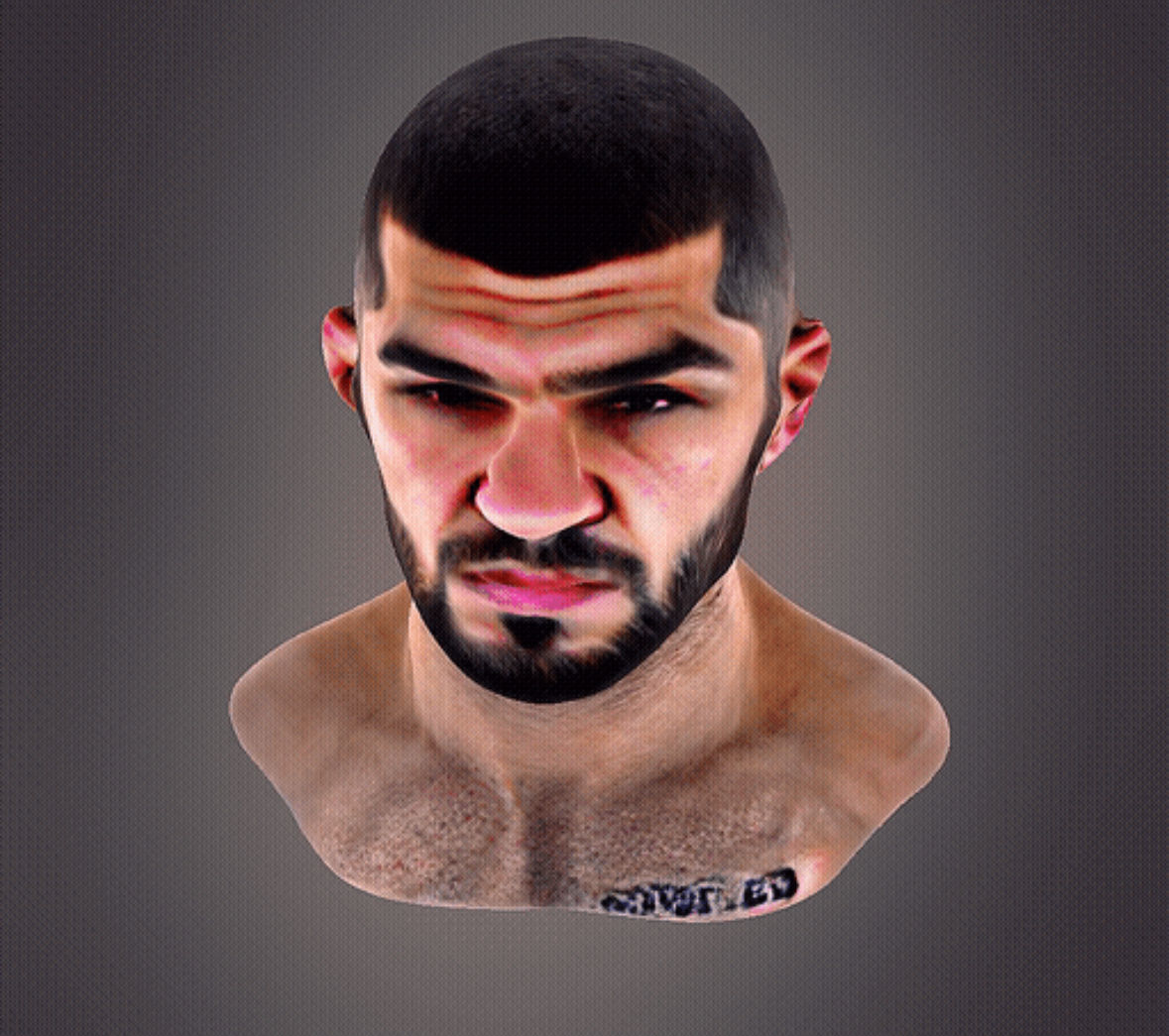 Khabib Ufc Bust 3D model 3D printable | CGTrader