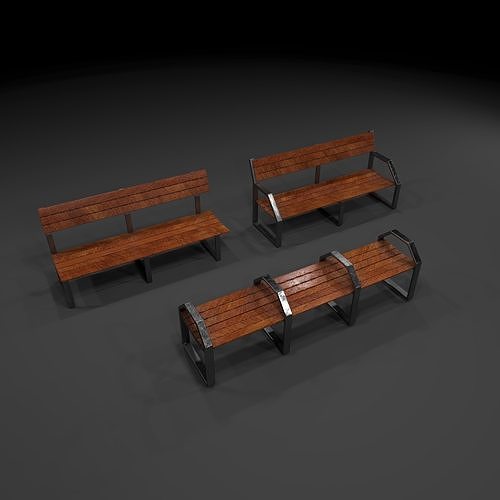 Outdoor Bench 3D model animated | CGTrader