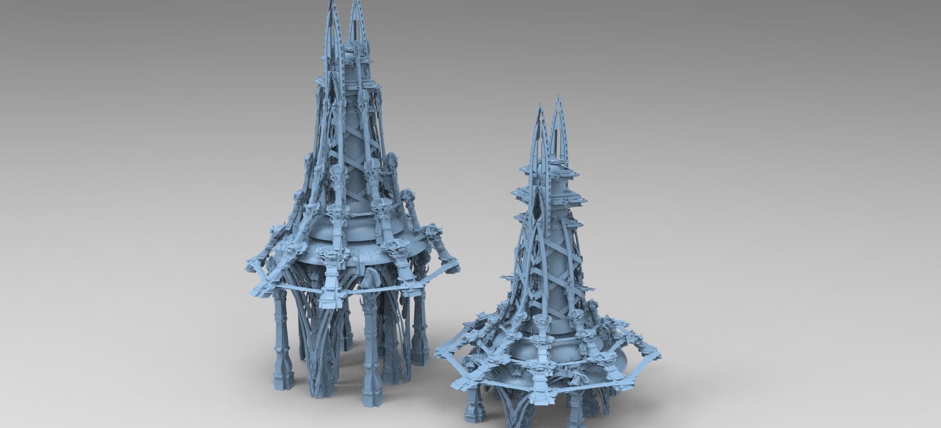 Scull Knight skeleton Towers 3D model | CGTrader