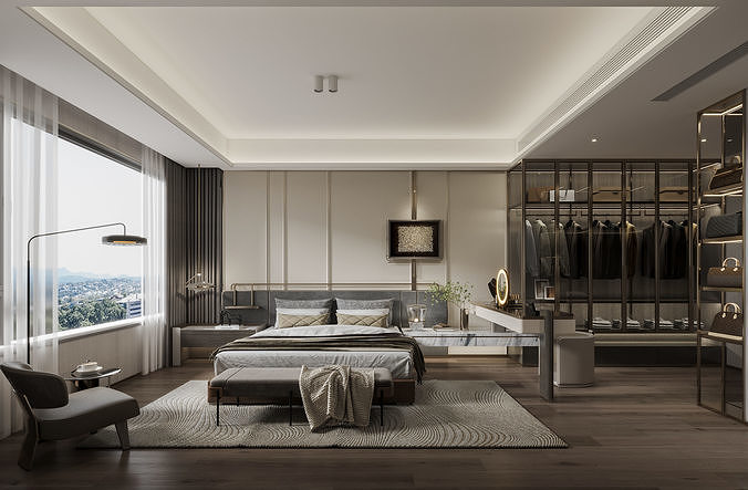 Bedroom CORONA 3dmodel 3D model | CGTrader