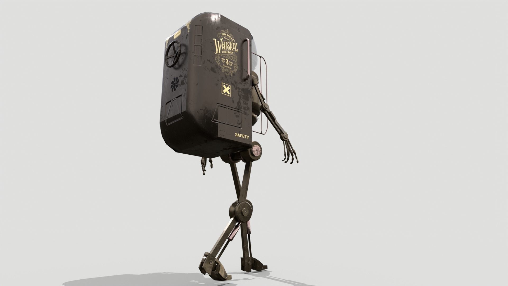 3D model Steampunk Vendor Robot VR / AR / low-poly | CGTrader