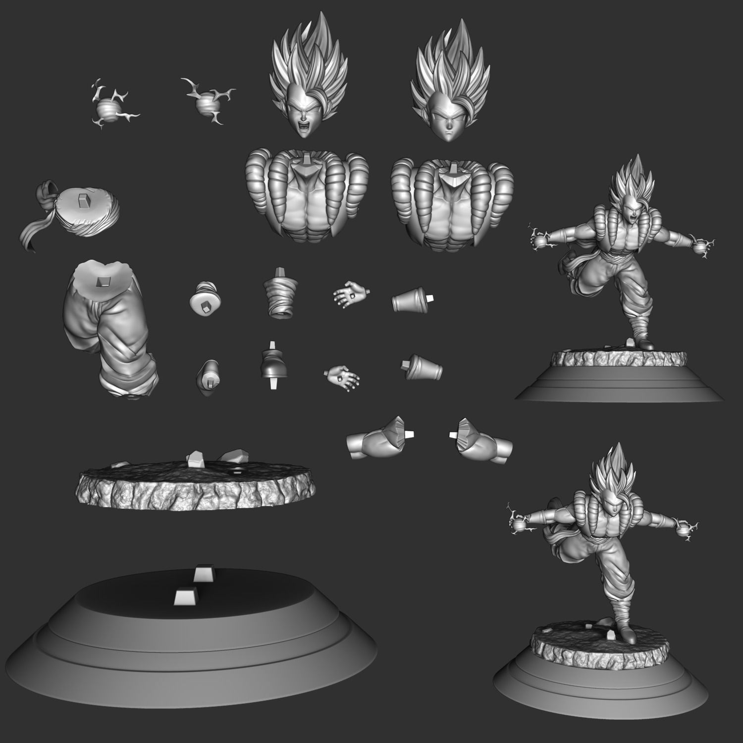 Gogeta super saiyajin - Dragon Ball Z 3D model 3D printable | CGTrader