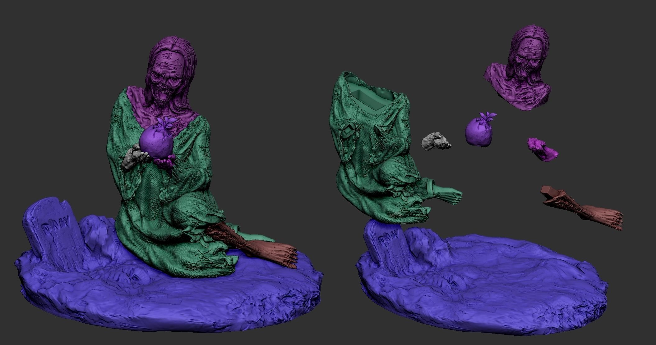 ZOMBIE MOTHER-3D PRINTABLE ZOMBIE MOTHER - 3D PRINT MODEL 3D model 3D ...