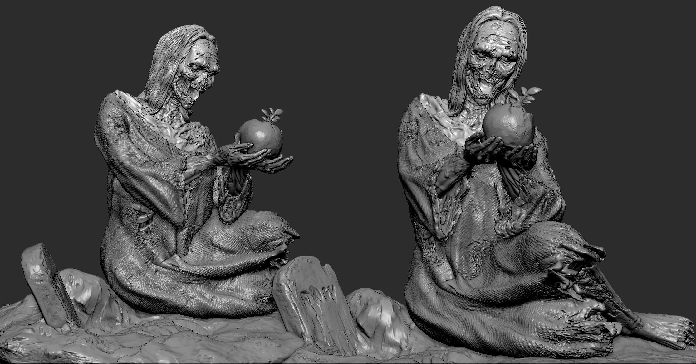 ZOMBIE MOTHER-3D PRINTABLE ZOMBIE MOTHER - 3D PRINT MODEL 3D model 3D ...