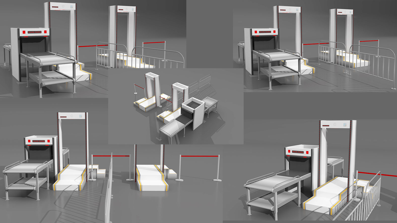 Metro security check 3D model | CGTrader
