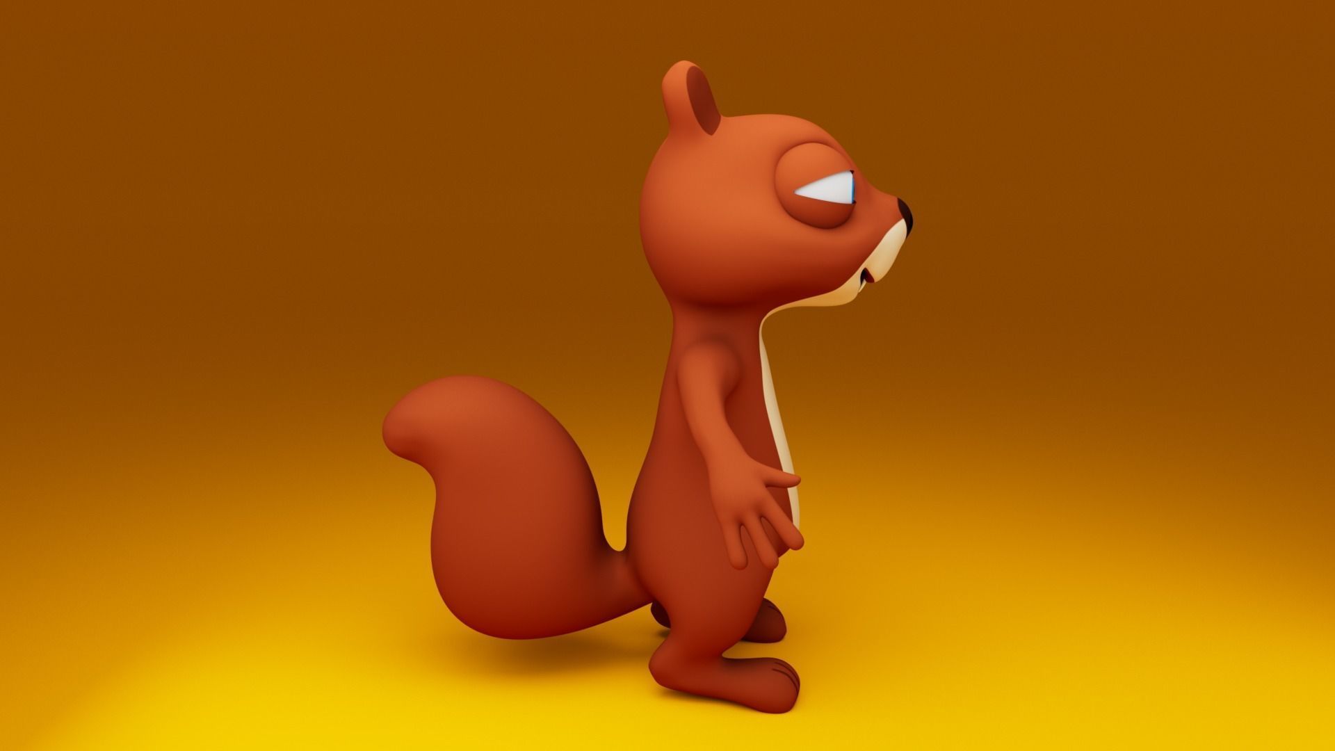 Playful Stylized Cartoon Squirrel 3D model | CGTrader
