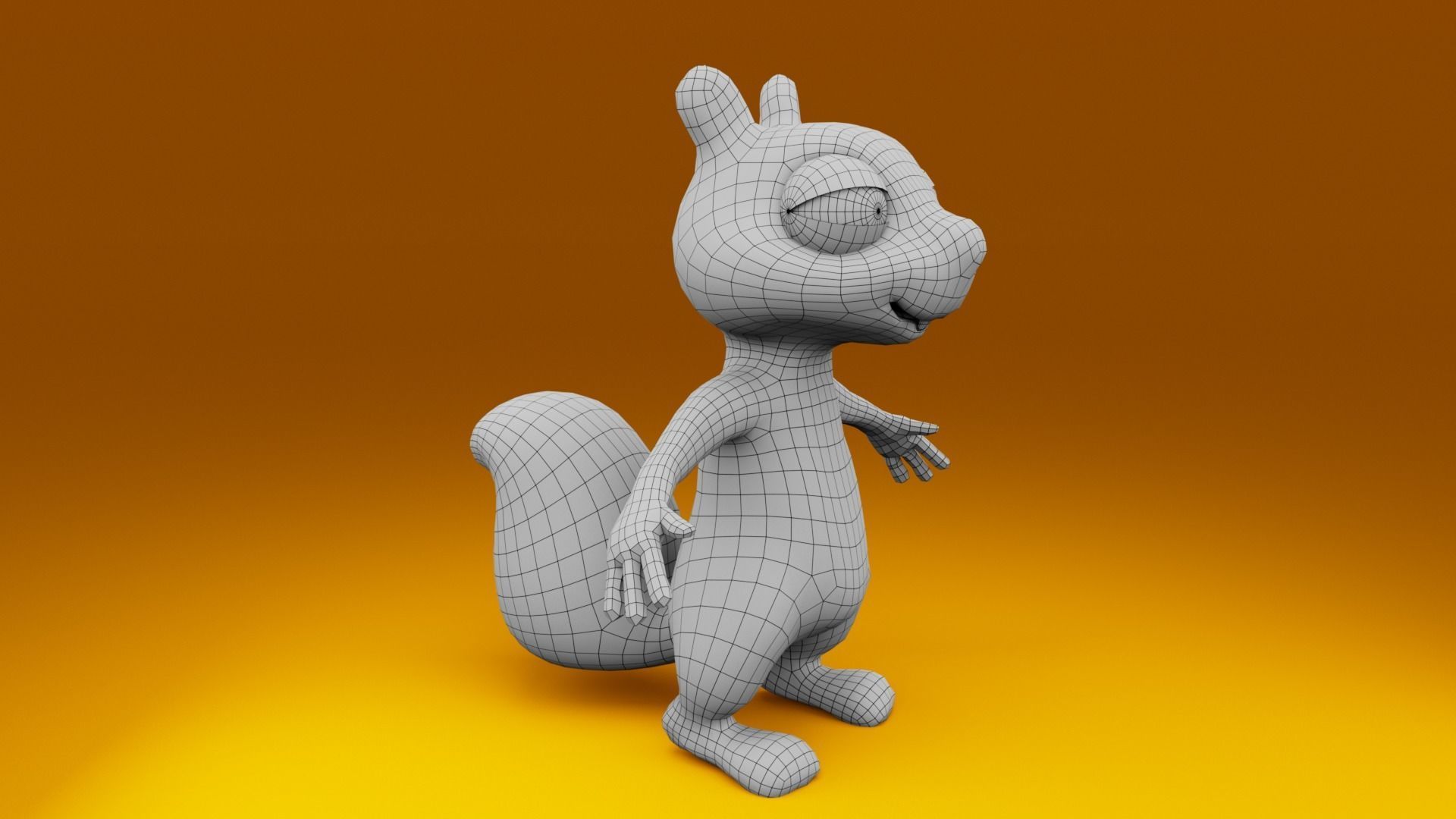 Playful Stylized Cartoon Squirrel 3D model | CGTrader