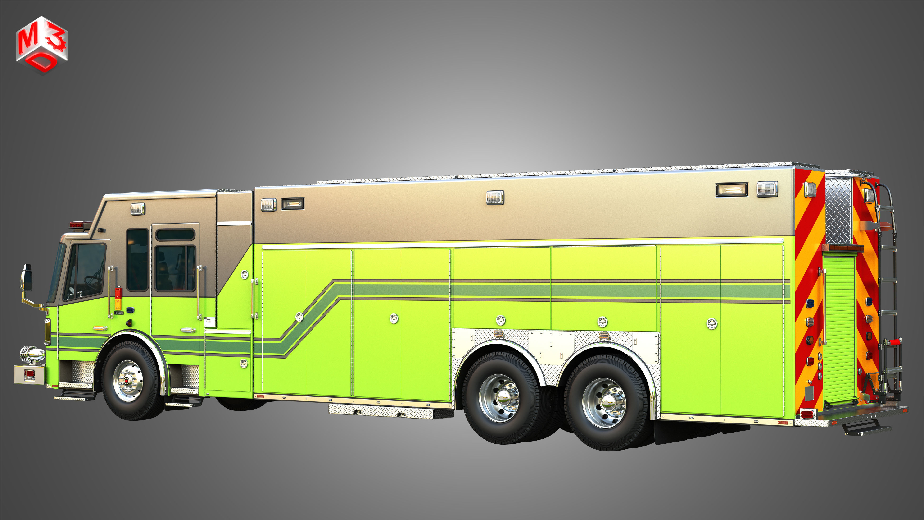 Ferrara Fire Apparatus - Heavy Rescue 3D model | CGTrader