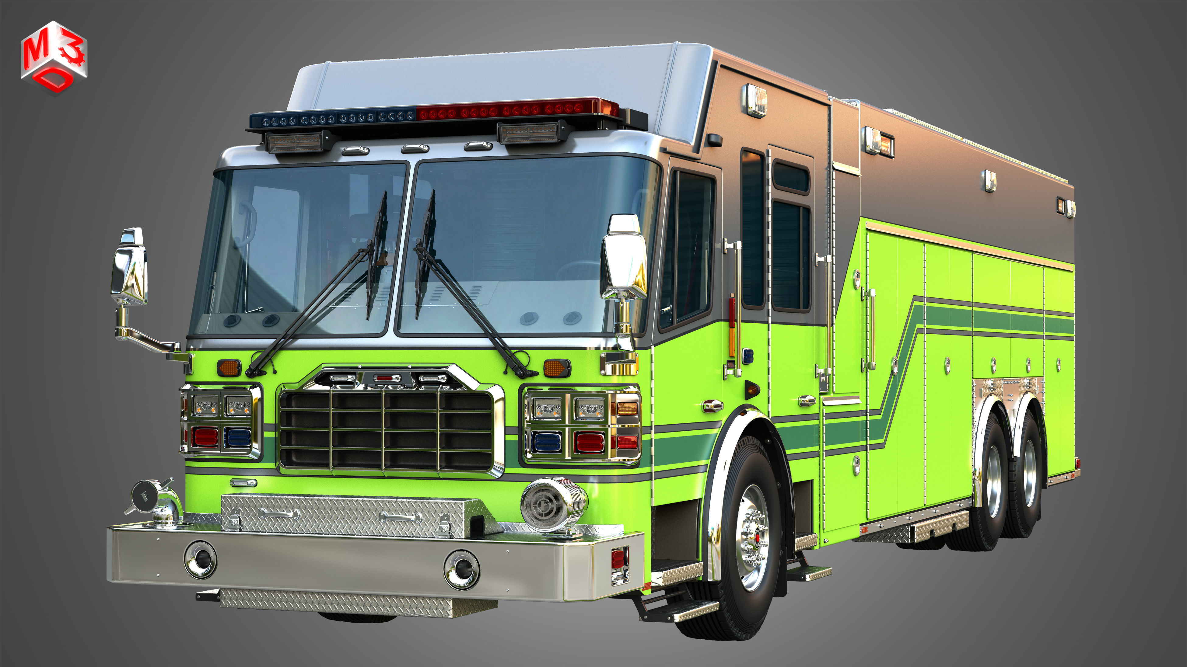 Ferrara Fire Apparatus - Heavy Rescue 3D model | CGTrader