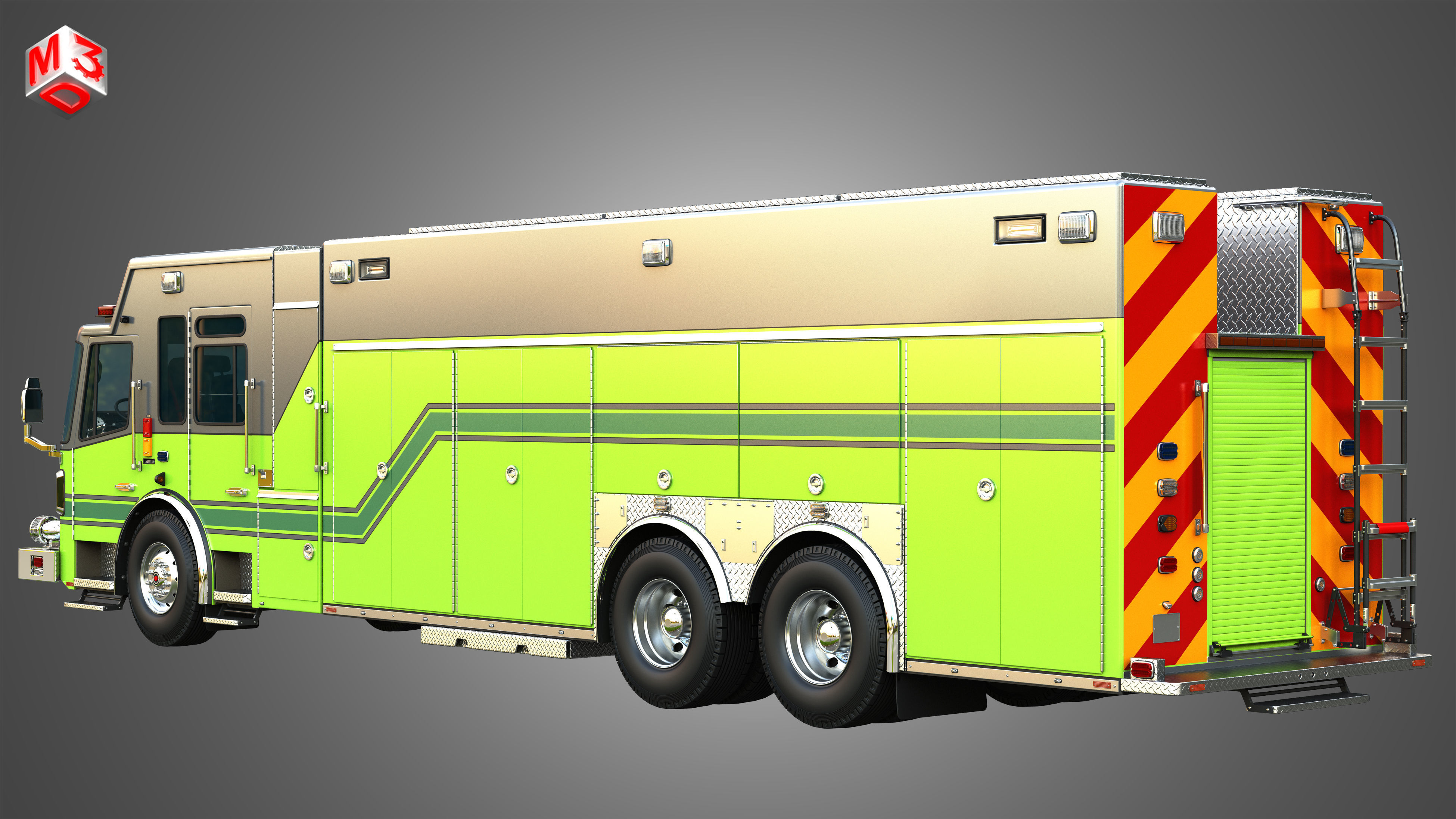 Ferrara Fire Apparatus - Heavy Rescue 3D model | CGTrader