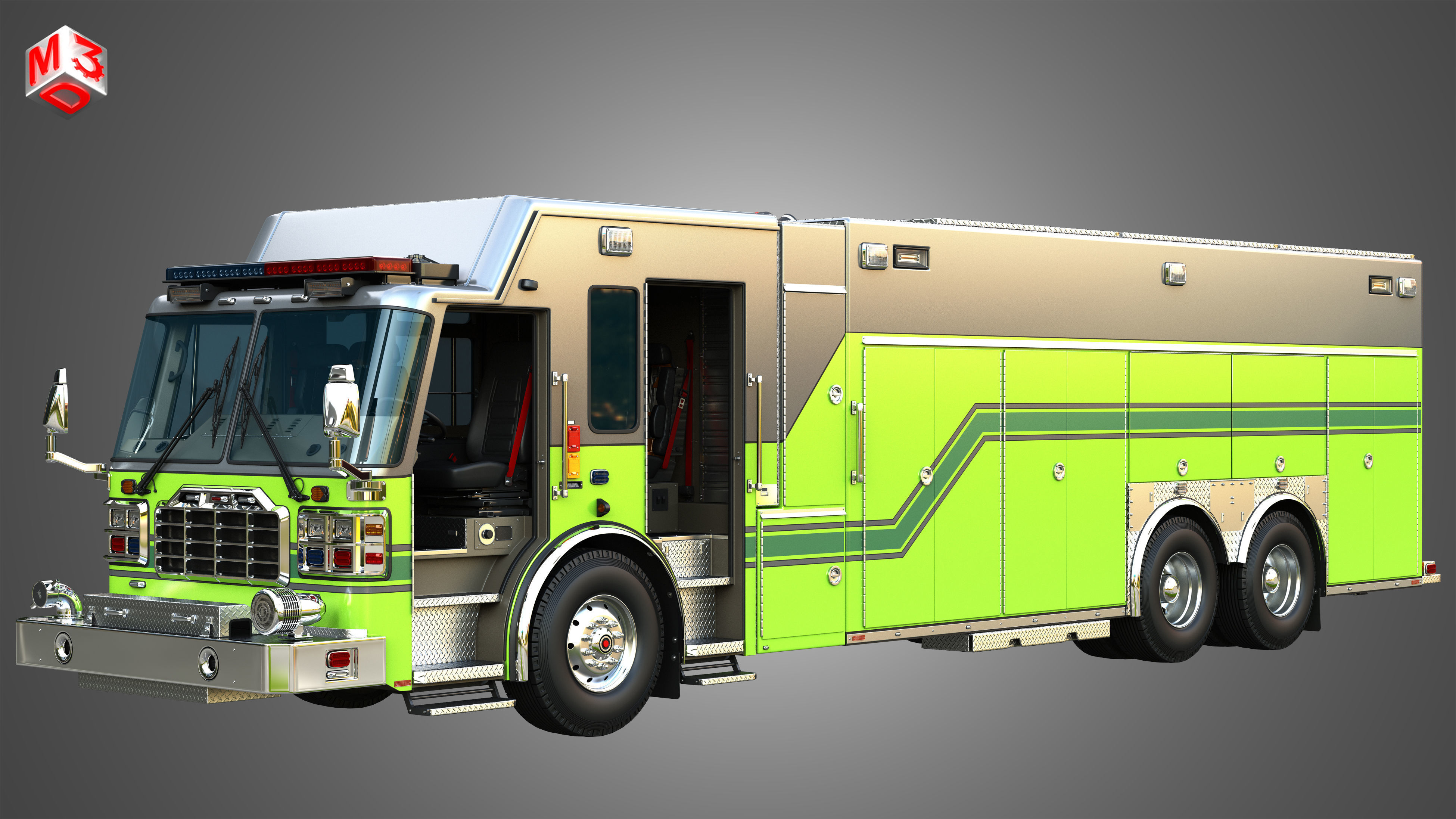 Ferrara Fire Apparatus - Heavy Rescue 3D model | CGTrader
