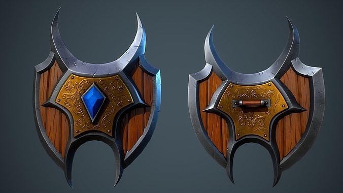 3D model Stylized Fantasy Shield 03 VR / AR / low-poly | CGTrader