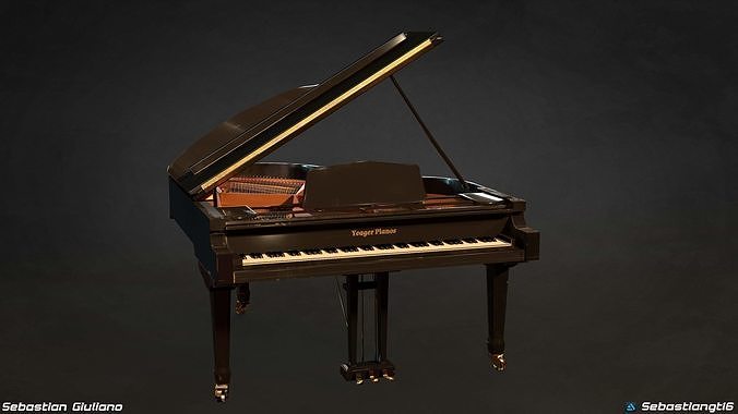 3D model Original Grand Piano VR / AR / low-poly | CGTrader