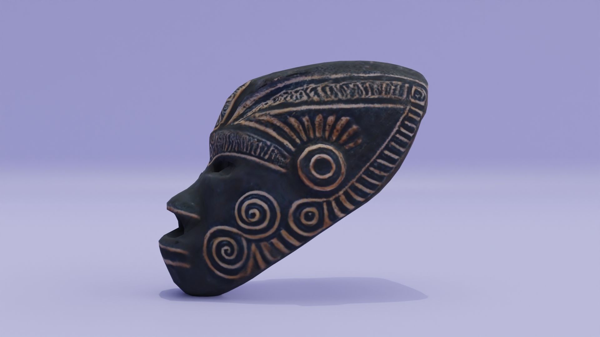 3D model Mask Ancient Tlaloc Aztec VR / AR / low-poly | CGTrader