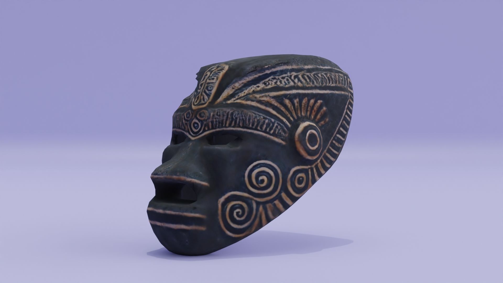 3D model Mask Ancient Tlaloc Aztec VR / AR / low-poly | CGTrader