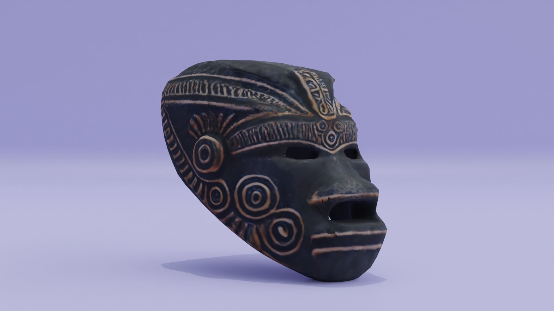 3D model Mask Ancient Tlaloc Aztec VR / AR / low-poly | CGTrader