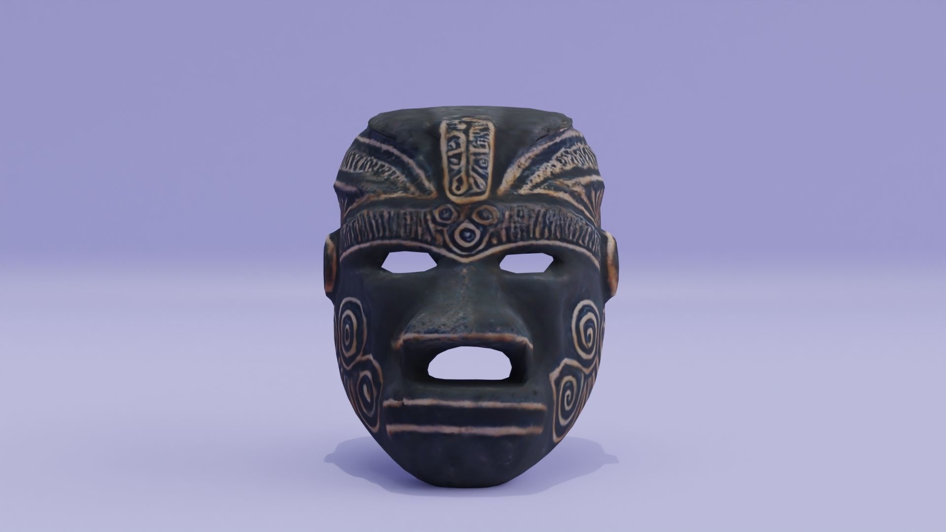 3D model Mask Ancient Tlaloc Aztec VR / AR / low-poly | CGTrader