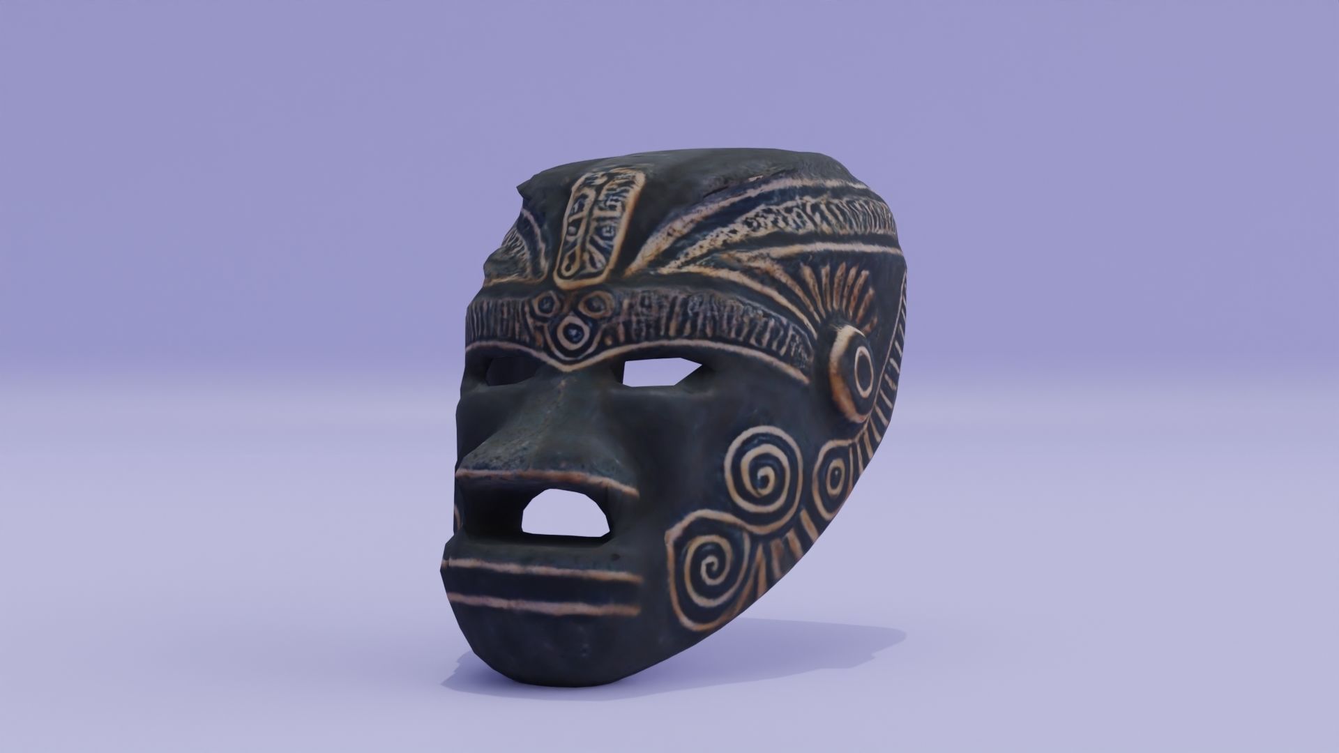 3D model Mask Ancient Tlaloc Aztec VR / AR / low-poly | CGTrader