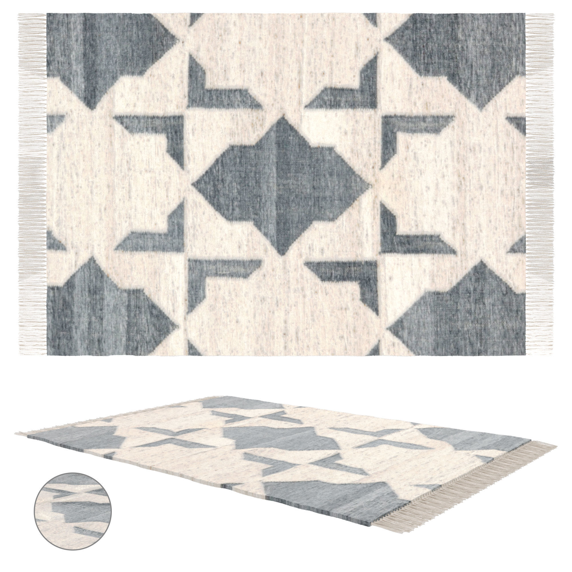 Tally - Greige Rug 3D model | CGTrader