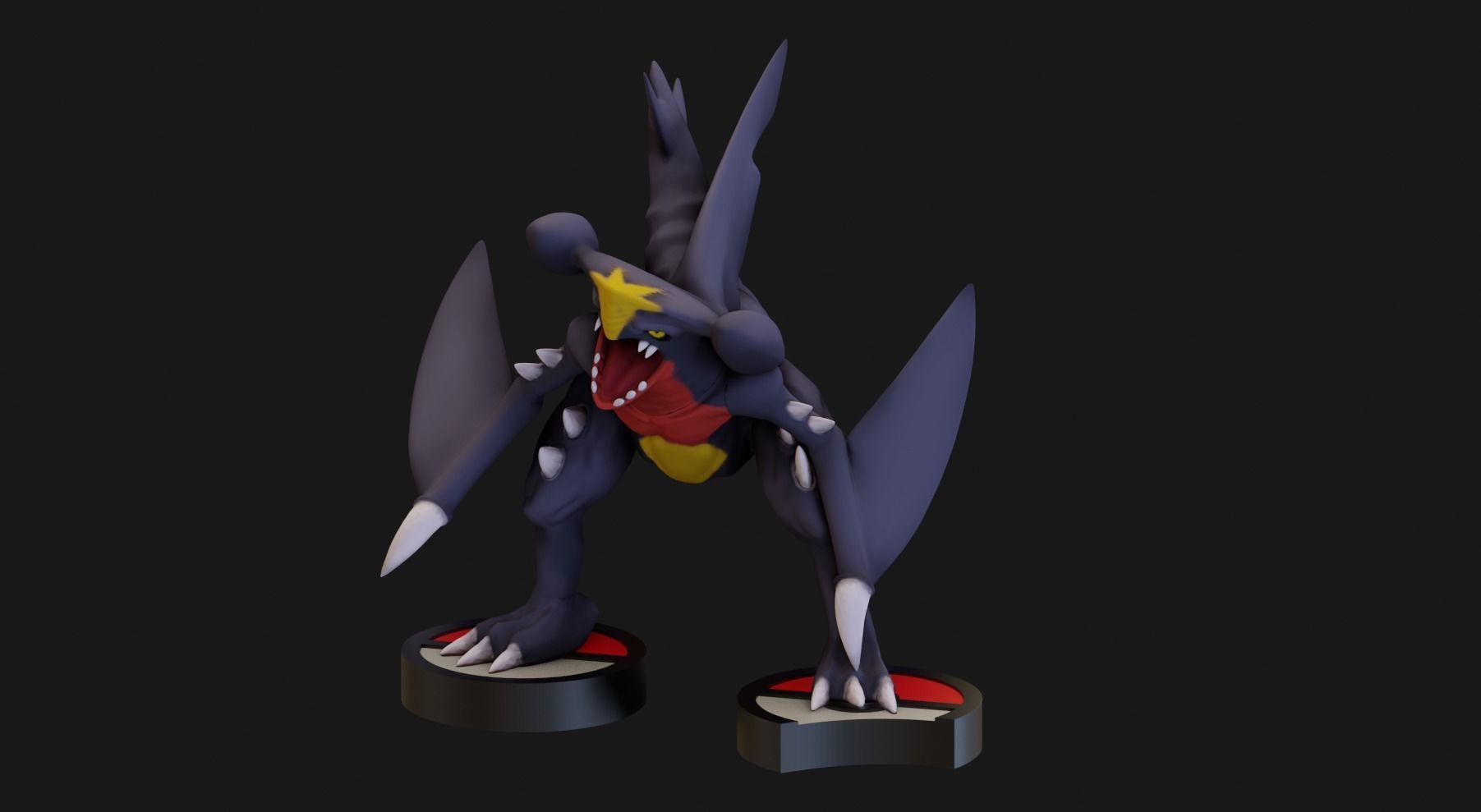 POKEMON GARCHOMP - 1TO10 STL FILE 3D PRINT MODEL 3D model 3D printable ...