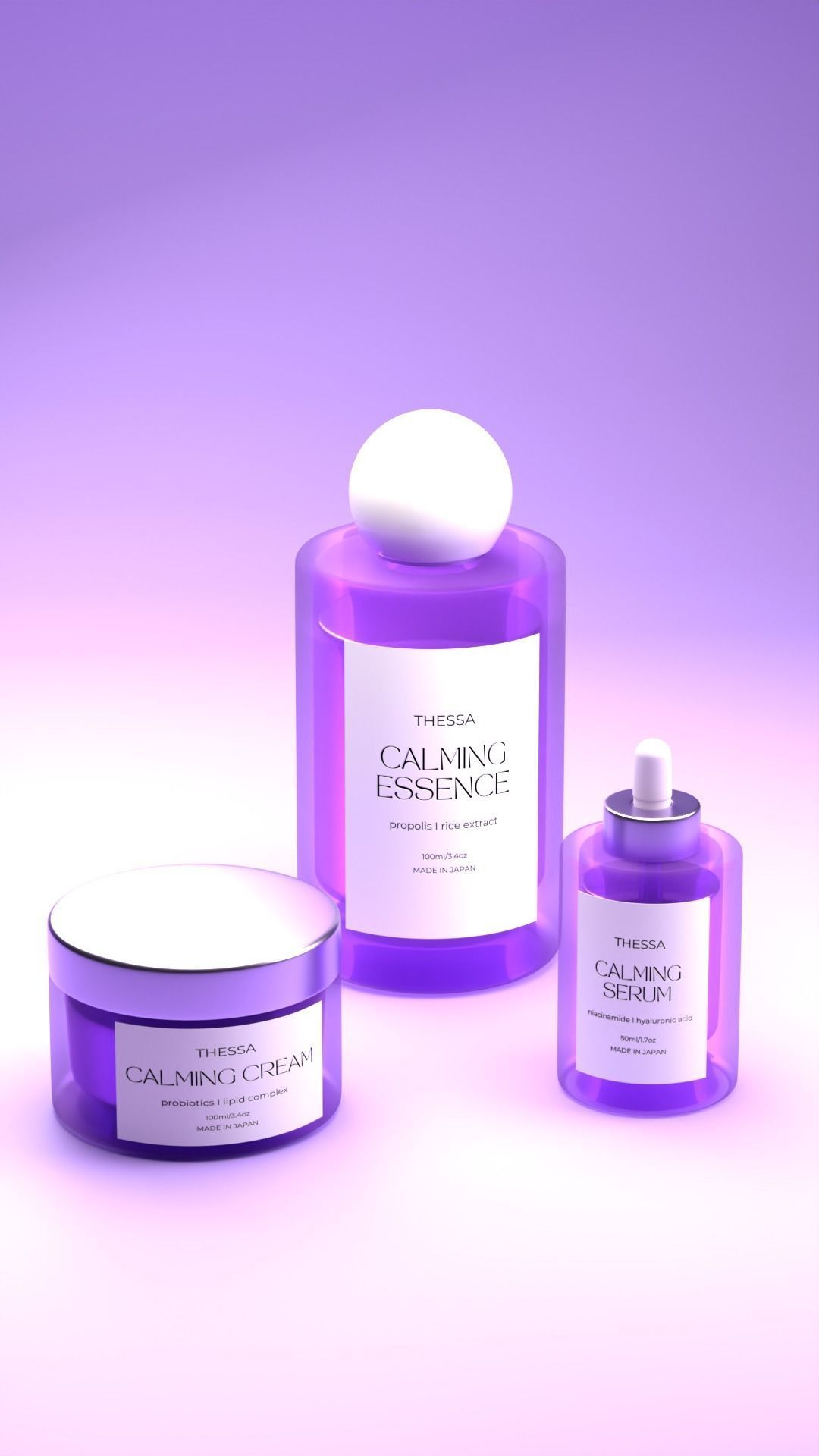 Skincare products visualization free 3D model animated | CGTrader