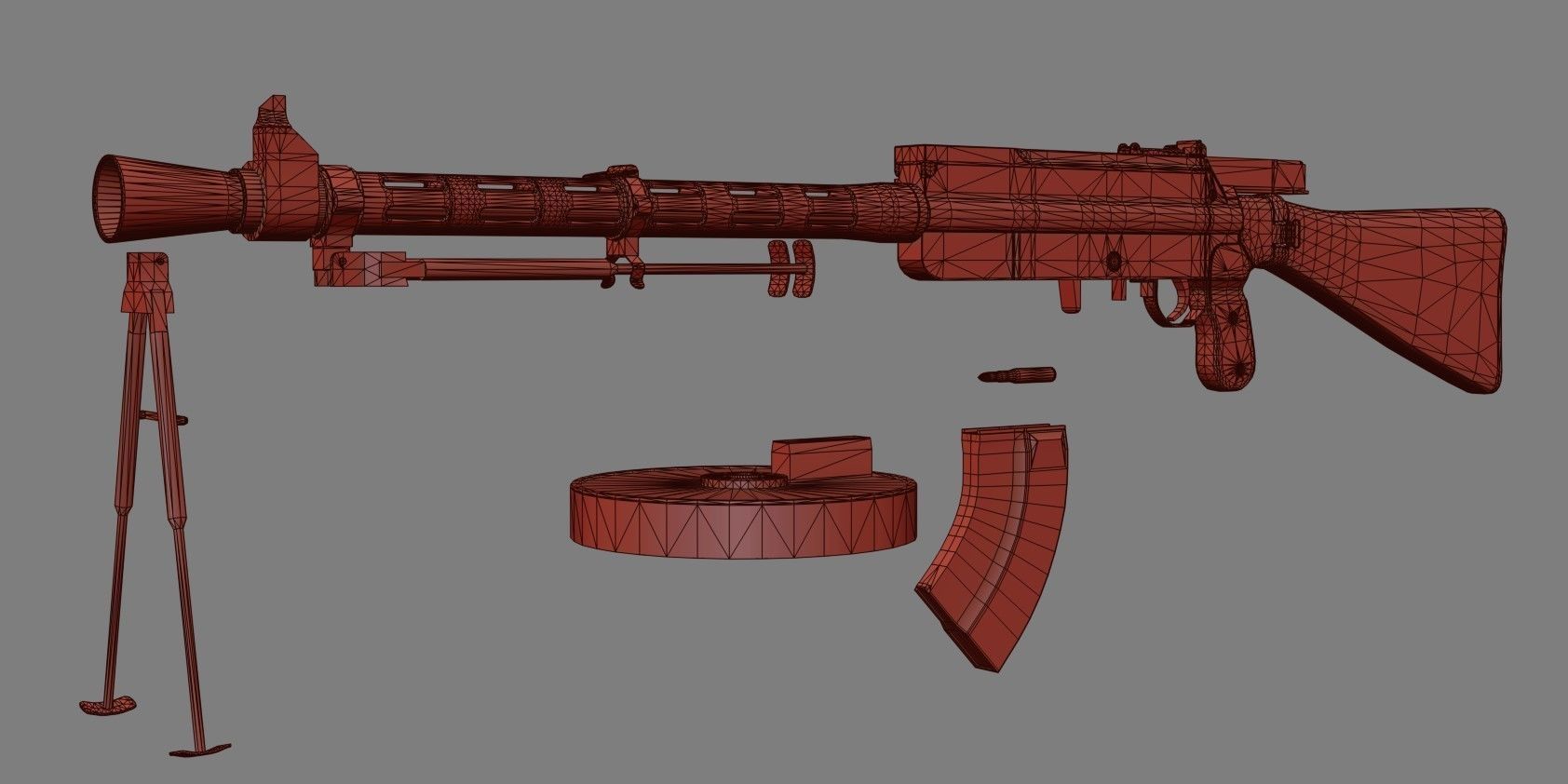 3D model Lahti-Saloranta M26 LMG VR / AR / low-poly | CGTrader
