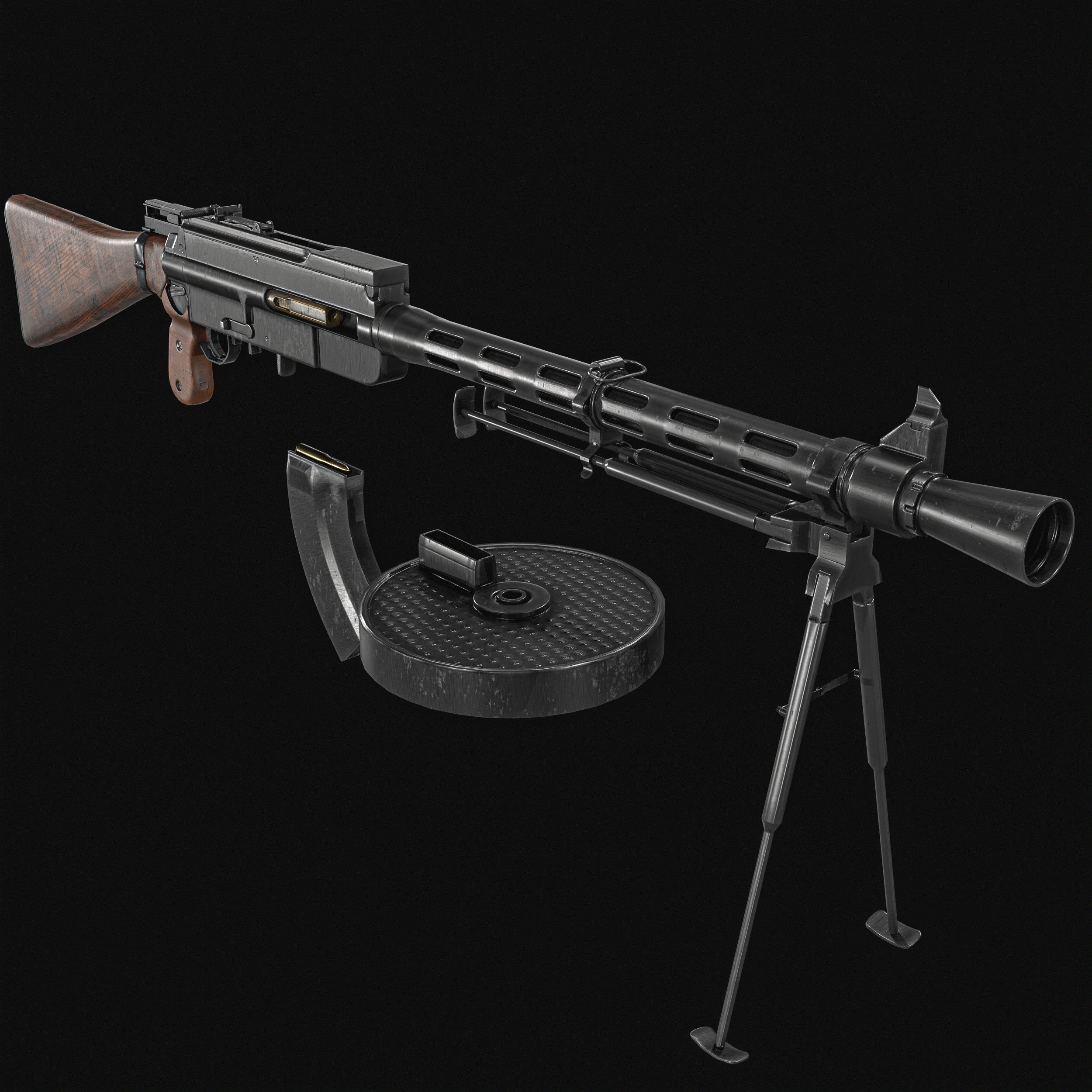 3D model Lahti-Saloranta M26 LMG VR / AR / low-poly | CGTrader