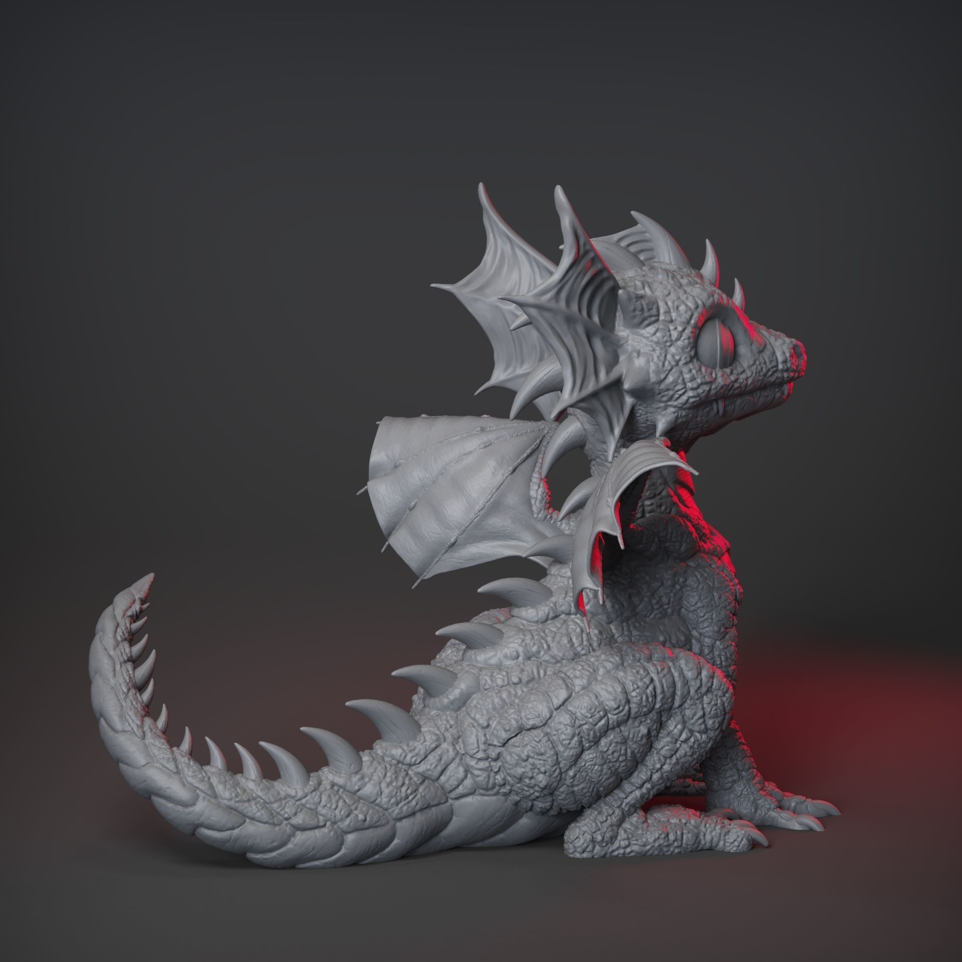 MEDIEVAL BABY DRAGON 3D model 3D printable | CGTrader