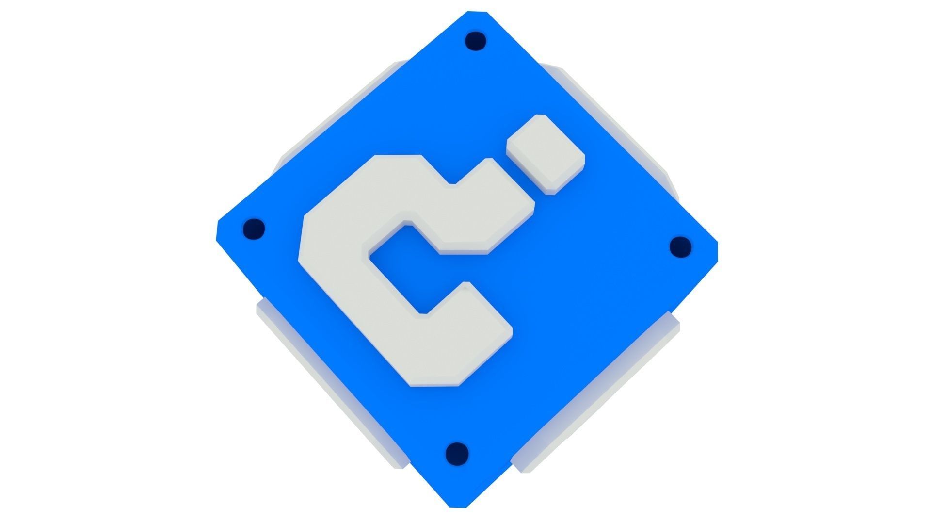 3D model Blue Super Mario Mystery Block VR / AR / low-poly | CGTrader