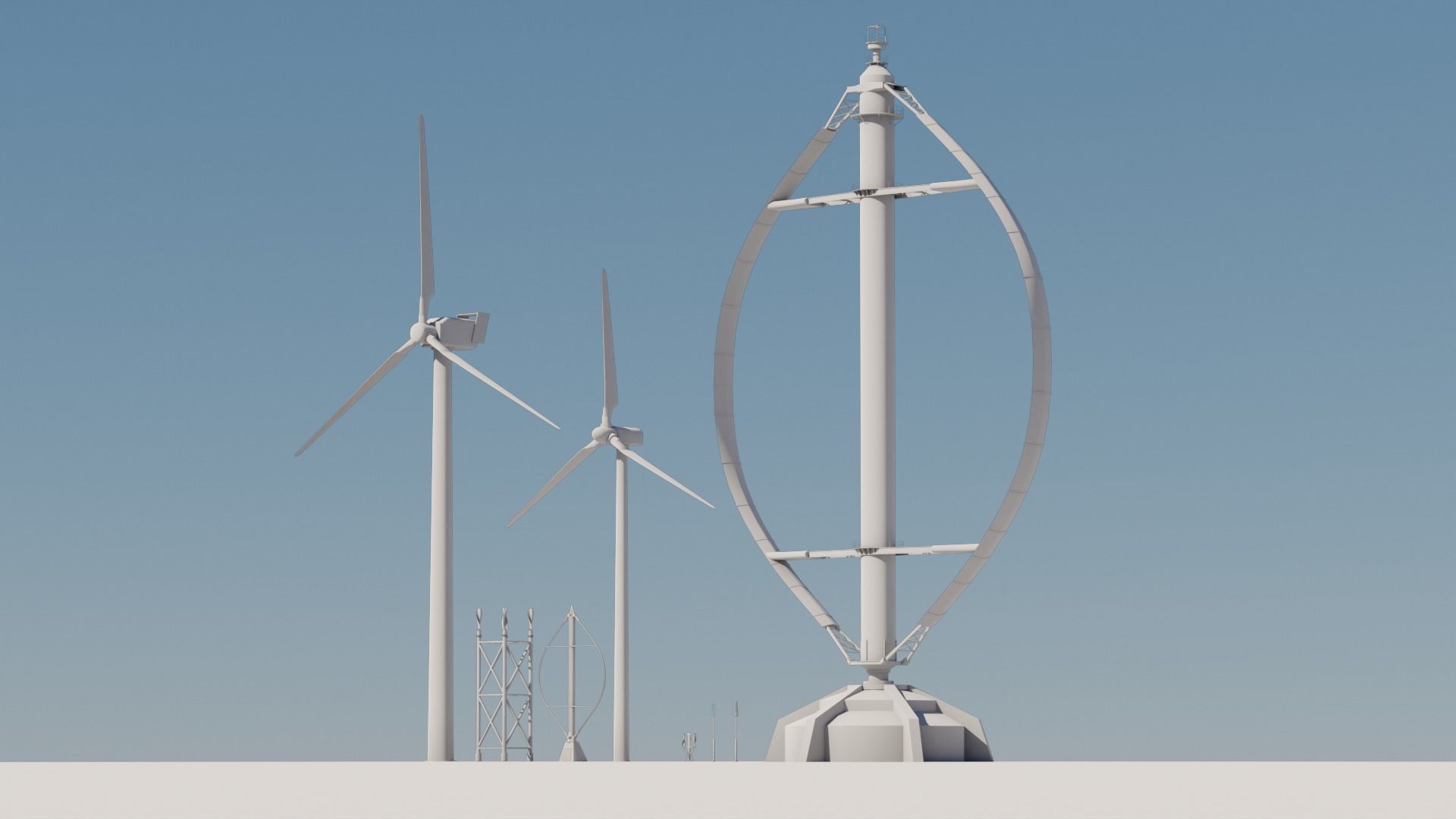 3D model Generic Wind Turbines VR / AR / low-poly | CGTrader