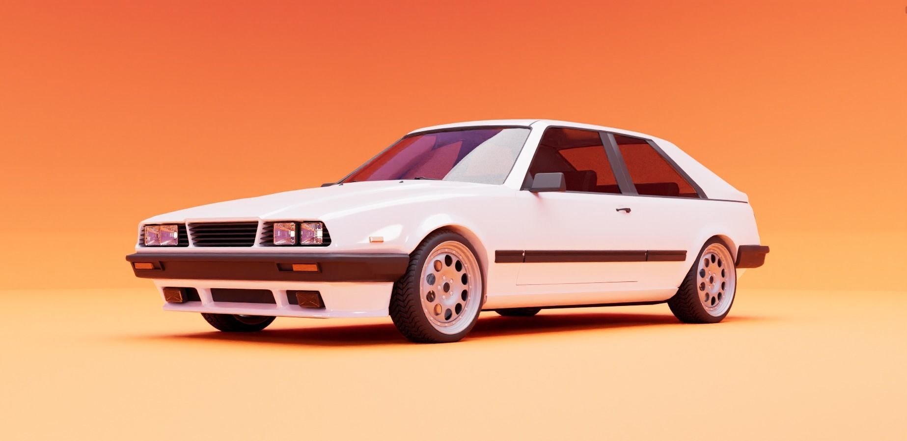 3D model 80s fastback coupe VR / AR / low-poly | CGTrader