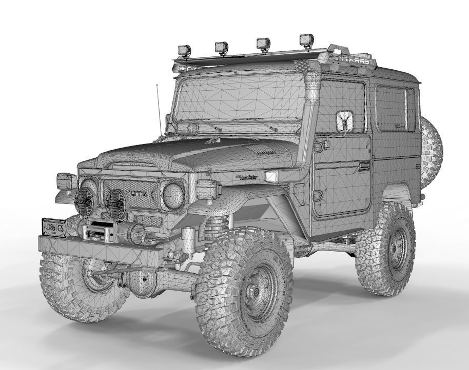Toyota Land Cruiser FJ40 1978 4x4 3D model | CGTrader