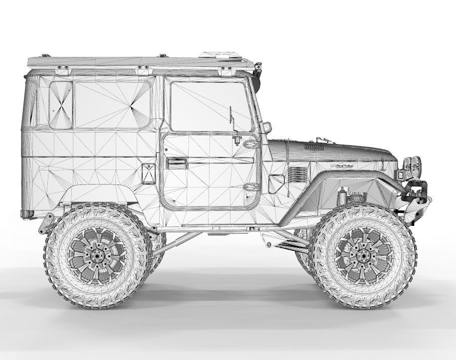 Toyota FJ40 Cruiser 1978 4x4 Accessories 3D model | CGTrader